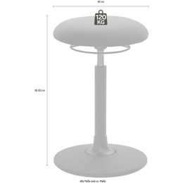 mayer Sitzm&ouml;bel Arbeitshocker &raquo;Pendelhocker myMOBILIS&laquo; erm&ouml;glicht dynamisches Sitzen rot 100% post-consumer recyceltes Polyester aus PET-Flaschen