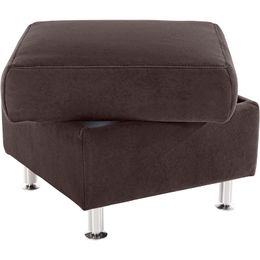Sit & More sit&more Hocker &raquo;Belfort&laquo; mit Stauraumfach braun Luxus-Microfaser (90% Polyester, 10% Polyamid);Flachgewebe (100% Polyester);Luxus-Microfaser ALTARA 