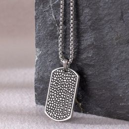 Firetti Herren Kette mit Anh&auml;nger &raquo;Schmuck Geschenk Edelstahl Halsschmuck Halskette Dog Tag Reptil&laquo; schwarz
