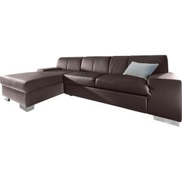 DOMO collection Ecksofa »Star, zeitlose Formensprache, elegante Optik, L-Form« wahlweise mit Bettfunktion, OTTOs Choice braun