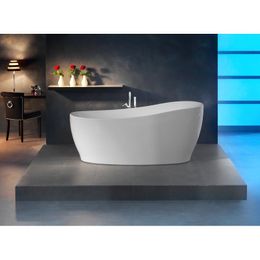Ottofond Badewanne »Relax« Höhe 76 cm mit verchromte Ablaufgarnitur "Klick-Klack" weiß