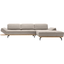 Creation BY ROLF BENZ Ecksofa &raquo;CR.420, Designecksofa, L-Form&laquo; in 2 Qualit&auml;ten, Holzrahmen in Eiche Natur oder Nu&szlig;baum, Breite 313 cm beige