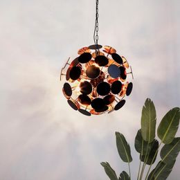 Searchlight H&auml;ngeleuchte &raquo;Discus 4Lt Pendant - Black Metal, Black & Gold PC Discs&laquo; E14 1 Stk. schwarz