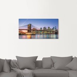 Artland Wandbild »Skyline New York City« New York 1 Stk. tlg. als Alubild, Outdoorbild, Leinwandbild, Poster, Wandaufkleber Farbe Bild(er): blau