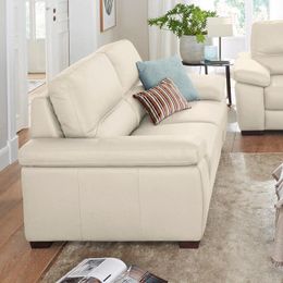 Calia italia 3-Sitzer »Gaia, hochwertiges Ledersofa mit erstklassigem Sitzkomfort« edles Design, in zwei hochwertigen Lederqualitäten bianco latte