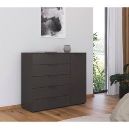 Rauch Schubkastenkommode &raquo;Kommode T&uuml;rkommode Sideboard Kombikommode FLIPP&laquo; Breite 120 cm mit 2 Einlegeb&ouml;den, 1-t&uuml;rig mit 5 Schubladen und Soft-Close-