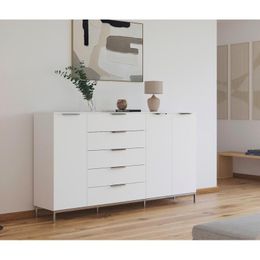 Rauch Kombikommode &raquo;Kommode T&uuml;rkommode Sideboard Kombikommode FLIPP&laquo; Breite 200 cm mit 4 Einlegeb&ouml;den, 3-t&uuml;rig mit 5 Schubladen und Soft-Close-