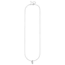 Bruno Banani Damen Kette mit Anh&auml;nger &raquo;Schmuck Geschenk Silber 925 Halsschmuck Halskette Ankerkette Blatt&laquo; mit Zirkonia (synth.) silber
