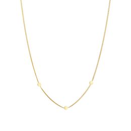 Elli Premium Damen Kette mit Anh&auml;nger &raquo;Pl&auml;ttchen Kreis Rund Coin Boho 375 Gelbgold&laquo; gold
