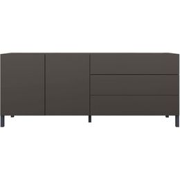 borchardt M&ouml;bel borchardt M&ouml;bel Sideboard Metallf&uuml;&szlig;e, grifflose Optik schwarz Spanplatte
