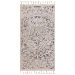 Carpet City Teppich »Art 1652« rechteckig 7 mm Höhe Kurzflor, Ornamenten-Muster, Boho & Mandala Stil, auch als Läufer grau Obermaterial: 100%...