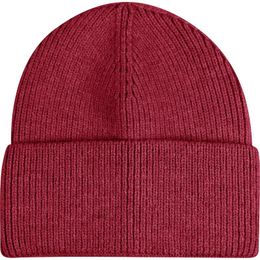 Capelli New York Beanie Rippstrick, Wollanteil, wärmend red