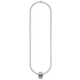 Bruno Banani Herren Kette mit Anh&auml;nger &raquo;Schmuck Geschenk Halskette Scull Totenkopf Venezianerkette&laquo; silber
