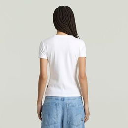 G-Star Raw G-Star Damen G-STAR T-Shirt &raquo;Rib Cap Sleeve&laquo; aus Rippjersey, Slim Fit wei&szlig; XXL (44)