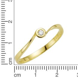 OROLINO Damen Fingerring &raquo;Gold 585 mit Brillant 0,03ct.&laquo; gelb