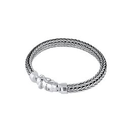 Kuzzoi Herren Armband &raquo;Herren oxidiert Kastenverschluss 925 Silber&laquo; silber