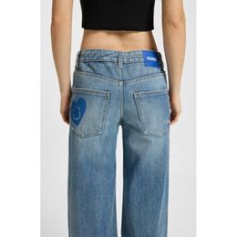 Hugo Blue Damen HUGO Blue 5-Pocket-Jeans &raquo;Gamala&laquo; Mid Rise im Baggy Fit blau 27, L&auml;nge 32
