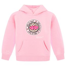 Zwillingsherz M&auml;dchen Hoodie &raquo;"Kelly-Kids"&laquo;, mit rundem Leo Motiv f&uuml;r M&auml;dchen pink 122/128