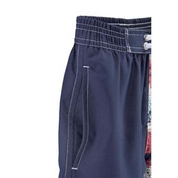 Venice Beach Badeshorts elastischer Bund, mit Innenslip, mit kleiner Innentasche marine-bedruckt 110/116 - N-Gr N-Gr 110/116 Softe Microfaser-Qualität