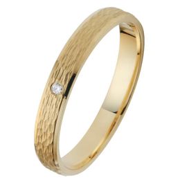 Firetti Unisex Trauring &raquo;Schmuck Geschenk Gold 750 Hochzeit Ehering "LIEBE"&laquo; Made in Germany, wahlweise mit oder ohne Brillant gold