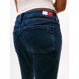 Tommy Jeans Damen Skinny-fit-Jeans &raquo;SOPHIE LW SKN&laquo; mit Logo-Badge, in Kn&ouml;chell&auml;nge 30, L&auml;nge 28