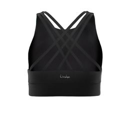 WINSHAPE Damen Sport-Bustier &raquo;Functional Comfort Sport-BH SB103C&laquo; mit R&uuml;cken-Applikation schwarz L