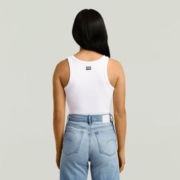 G-Star Raw G-Star Damen G-STAR Tanktop &raquo;Ribbed Tanktop&laquo; mit breiten Tr&auml;gern wei&szlig; XXL (44)