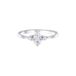 Elli Damen Fingerring &raquo;Zirkonia Oval Verlobung 925 Silber&laquo; silber