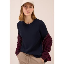 Cecil Damen Sweatshirt, mit seitlichen Schlitzen blau S (38)