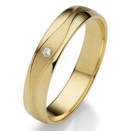 Firetti Unisex Trauring &raquo;Schmuck Geschenk Gold 375 Hochzeit Ehering "LIEBE"&laquo; Made in Germany, wahlweise mit oder ohne Brillant gold
