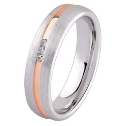 DOOSTI Unisex DOOSTI Trauring &raquo;Schmuck Geschenk Silber 925 Trauring Ehering Partnerring LIEBE&laquo; wahlweise mit oder ohne Zirkonia rosa