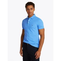 Tommy Hilfiger Herren Poloshirt &raquo;1985 SLIM POLO mit Stickerei und Piqu&eacute;-Qualit&auml;t&laquo; unifarben, casual, slim fit, Baumwollmix, Polokragen blau M
