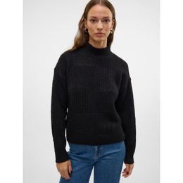 V&eacute;ro Moda Vero Moda Damen Strickpullover &raquo;VMMOON LS HIGHNECK PULLOVER GA BF&laquo; schwarz M