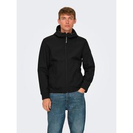 Only & Sons Only & Sons Herren ONLY & SONS Softshelljacke &raquo;ONSBOWIE SOFTSHELL BOMBER NOOS&laquo; mit Kapuze schwarz XL