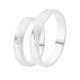 Firetti Trauring »Schmuck Geschenk Gold 375 Hochzeit Ehering Trauring "LIEBE"« Made in Germany, wahlweise mit oder ohne Brillant weißgoldfarben 18...