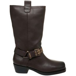 Liu Jo Stiefel - Leather texan boots - Gr. 38 (EU) - in Braun - f&uuml;r Damen