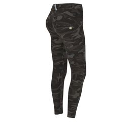 Freddy Damen 7/8-Hose &raquo;WRUP REGULAR SUPERSKINNY 7/8&laquo; mit All-Over-Camouflage-Muster gr&uuml;n XL (42), N-Gr