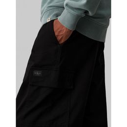 Calvin Klein Jeans Herren Cargohose &raquo;REGULAR STRAIGHT CARGO&laquo; mit Logopr&auml;gung schwarz 32, L&auml;nge 34