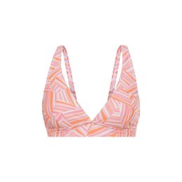 Lscn By Lascana Damen LSCN by LASCANA Triangel-Bikini-Top &raquo;Lisa&laquo; mit grafischem Muster rosa 40, Cup F