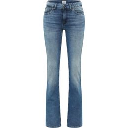 Mustang Bootcut-Jeans »Damen Style Shelby Slim Boot« 702 mittelblau 34 - Länge 32 Länge 32 34 Slim-fit Jeans mit mittlerer Bundhöhe