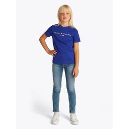 Tommy Hilfiger M&auml;dchen T-Shirt &raquo;U ESSENTIAL TEE S/S&laquo; mit Logoschriftzug blau 80