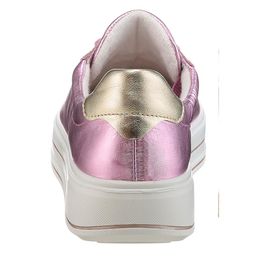 Ara Damen Plateausneaker &raquo;CANBERRA&laquo; , Freizeitschuh, Halbschuh, Schn&uuml;rschuh in Komfortweite G (= weit) silber 8 (42)