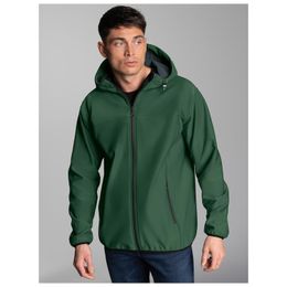 TRIGEMA Herren Softshelljacke &raquo;TRIGEMA Klassische Softshell&ndash;Kapuzenjacke&laquo; 1 Stk. tlg. gr&uuml;n XL