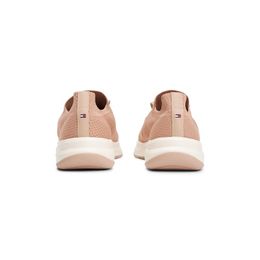 Tommy Hilfiger Damen Slip-On Sneaker &raquo;TH KNIT RUNNER&laquo; , Freizeitschuh, Halbschuh, Schn&uuml;rschuh mit gestickter Logoflag beige 36