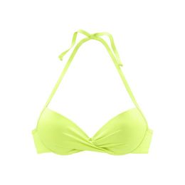 s.Oliver Damen s.Oliver Push-Up-Bikini-Top &raquo;Spain&laquo; in Wickeloptik gr&uuml;n 34, Cup B