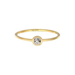 Elli Premium Damen Fingerring &raquo;Solit&auml;r Mondstein Edelstein 375 Gelbgold&laquo; gold