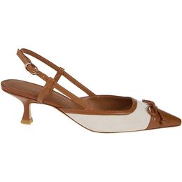 Stuart Weitzman Sandalen - Kitty Slingback 50 Sandals Blue - Gr. 40 (EU) - in Beige - f&uuml;r Damen