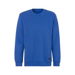 John Devin Herren Sweatshirt, Langarm, Pullover mit Rundhals, Baumwollmischung blau S (44/46)