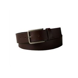 Calvin Klein Ledergürtel »WARMTH BUCKLE« Größenverstellbar CK Dark Brown/Antique Silver