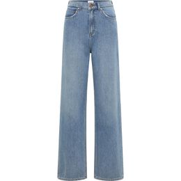 Mustang Damen Mustang Weite Jeans &raquo;Damen Style Luise Wide&laquo; blau 33, L&auml;nge 30